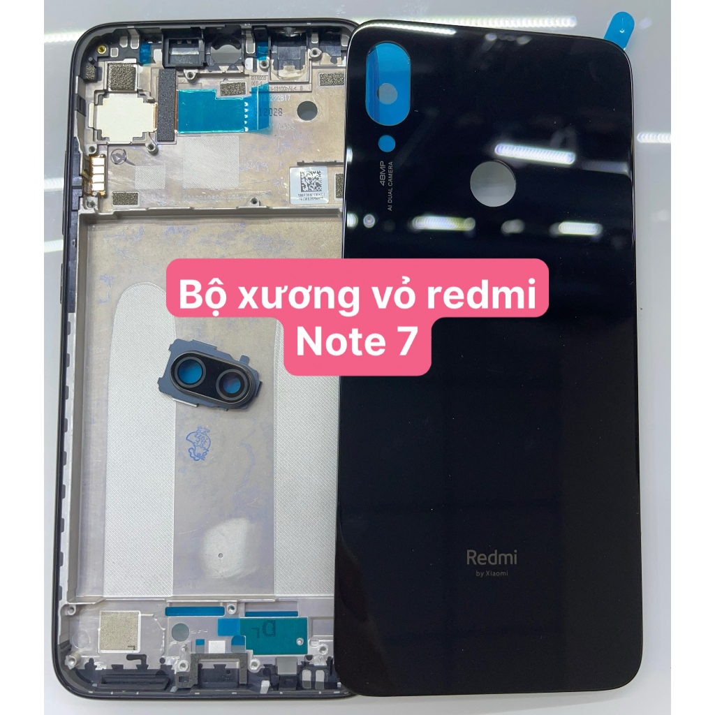 Redmi Note 7/ Note 7 pro /bộ xương+vỏ+khay sim+kính camera+phím xiaomi redmi note 7-lên máy đẹp ...