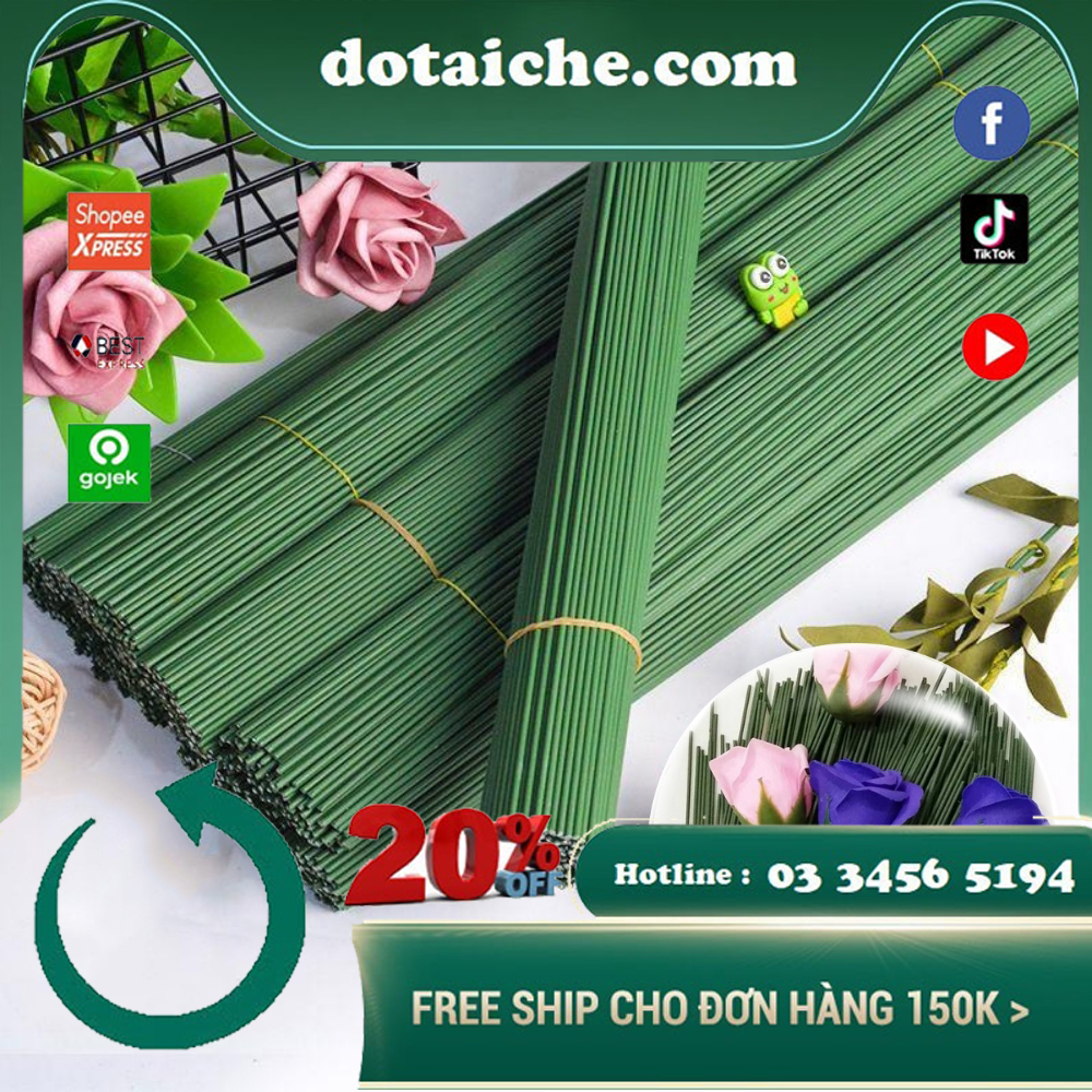 5KG dây kẽm làm hoa handmade dài 30cm, 40cm, 60cm làm đồ trang trí thủ ...