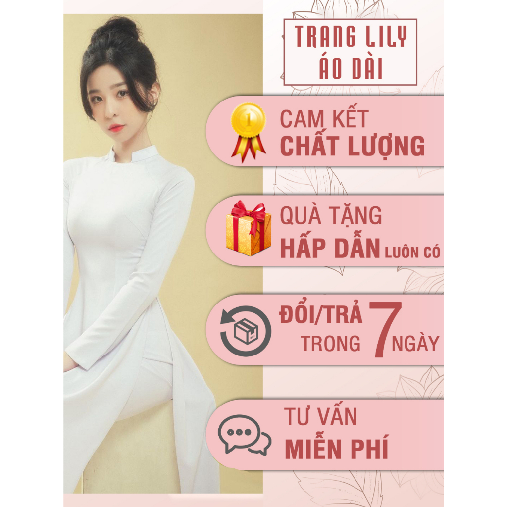 Áo dài học sinh cổ vuông hở, hotgirl - Trang Lily Áo Dài | Shopee Việt Nam