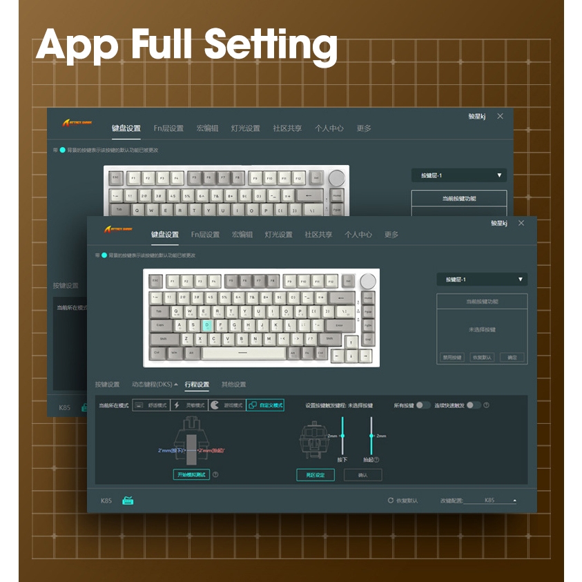 Bàn Phím Cơ K85 Chuyên GAME LED RGB Magnetic Switch Từ Tính, Rapid Trigger Tùy Chỉnh Lực Ấn Qua ...
