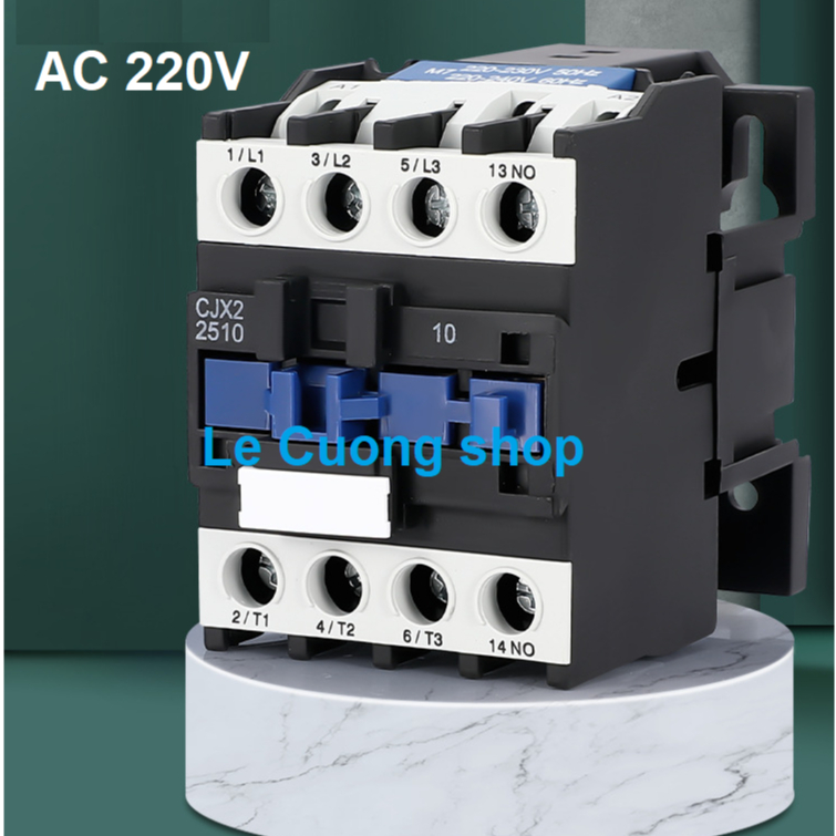 Khởi động từ,Contactor CJX2-2510 công suất lớn 25A/220V tải 220V 5,5Kw (7,5HP) ,tải 380v 11Kw ...