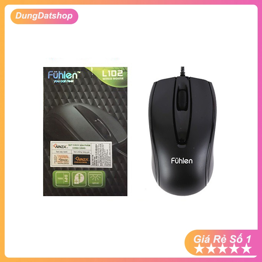 Chuột Máy Tính Fuhlen L102 Optical Black Gaming USB | Shopee Việt Nam