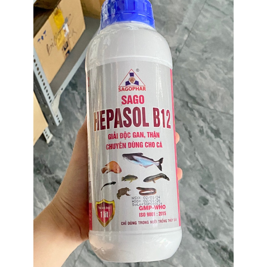Hepasol B12 1 lít giải độc gan, thận chuyên dùng cho cá | Shopee Việt Nam
