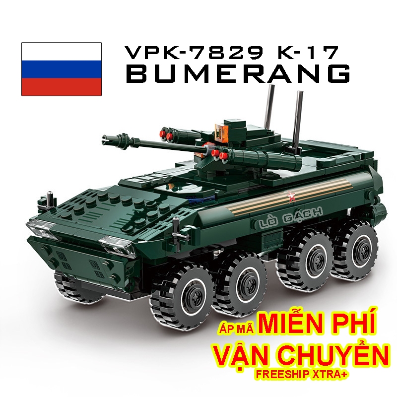 Bộ xếp hình Xe chiến đấu bộ binh K17 Bumerang VPK-7829 quân đội Nga ...