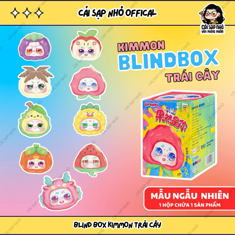 Blind Box Mô Hình Kimmon Trái Cây Chính Hãng - 1 Hộp Đựng 1 Con Ngẫu ...