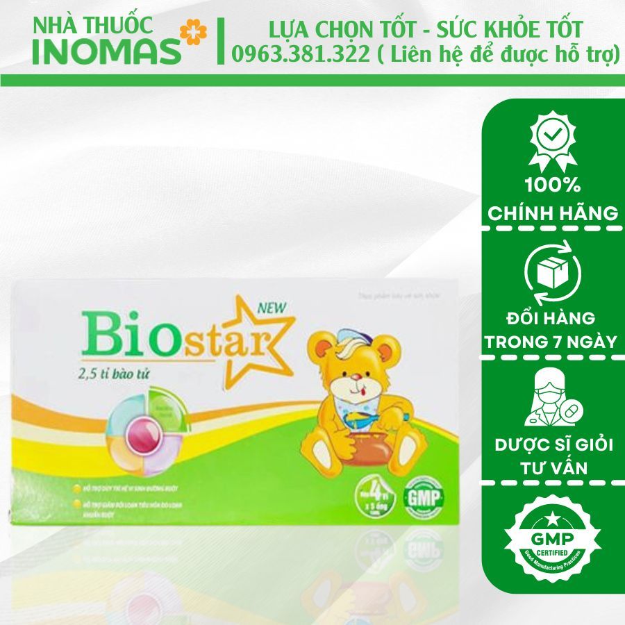 Men vi sinh BIOSTAR NEW 2,5 tỷ lợi khuẩn, hỗ trợ giảm rối loạn đường ...