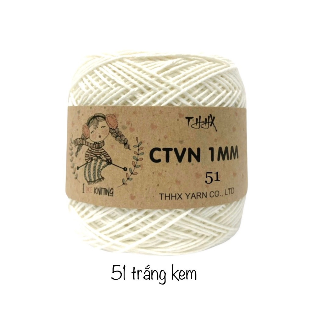 Sợi CTVN 1mm 100gr màu 1-85 hàng THHX( sợi cotton việt nam) -FULL BẢNG ...