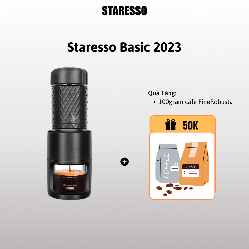 Máy pha cà phê cầm tay Staresso Basic SP200, máy pha cà phê espresso du ...