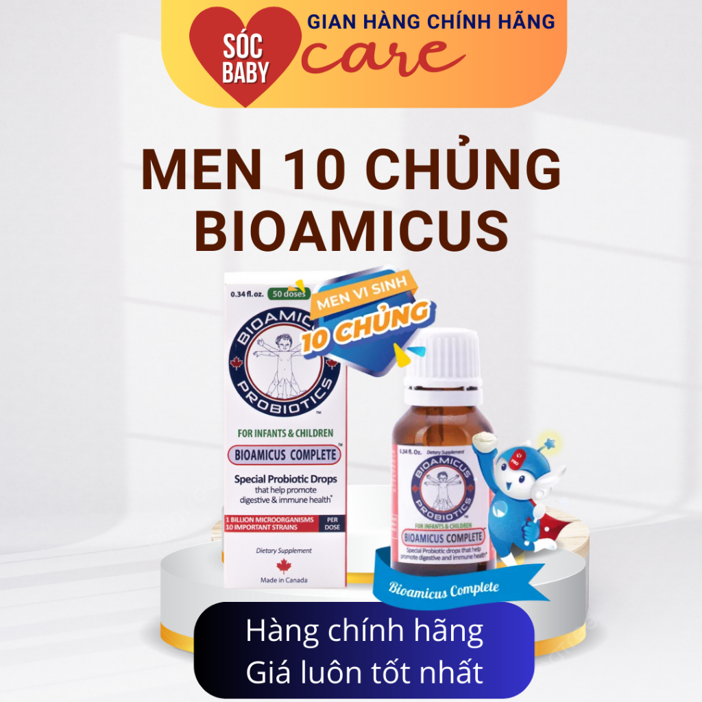 [Giảm 18% video] Men 10 chủng Bioamicus Complete Men vi sinh lợi khuẩn ...