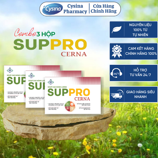 [Combo 3 Hộp] SUPPRO CERNA Soup Cao Năng Lượng dành Cho Người Bị Tiểu ...