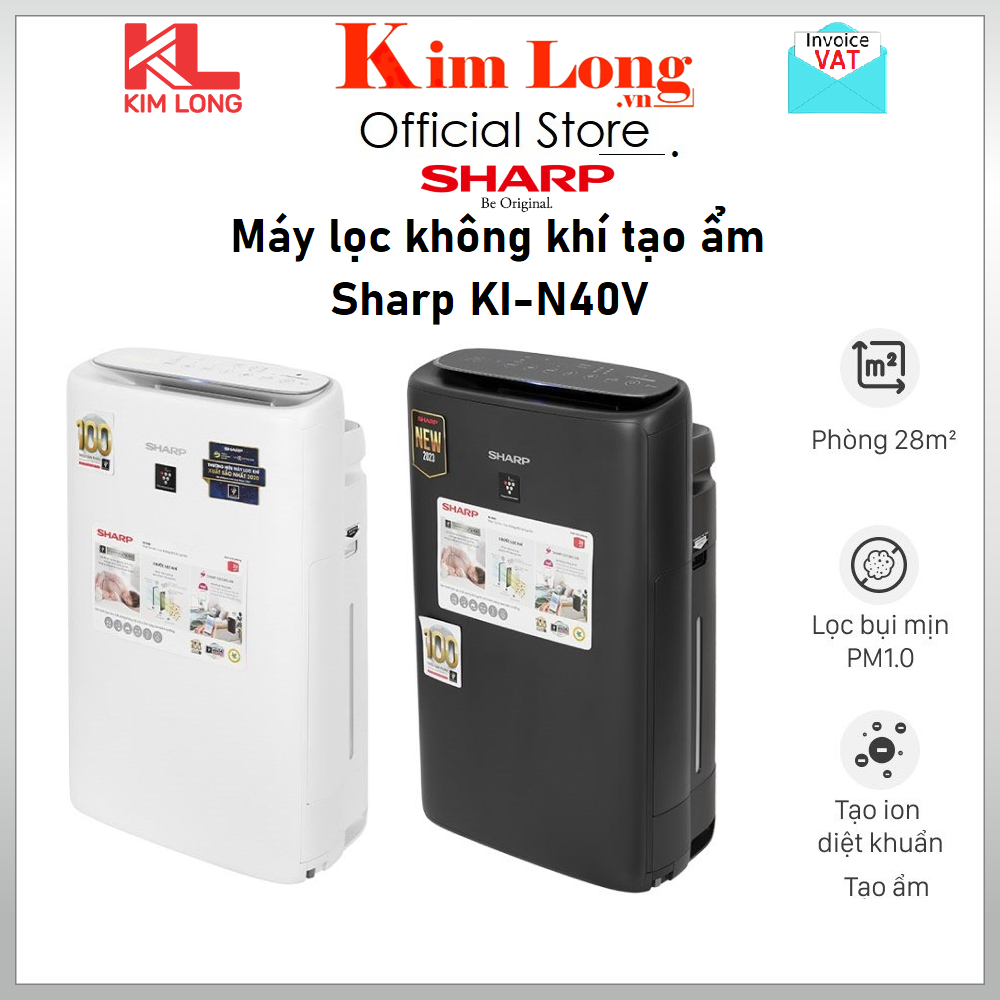 Máy lọc không khí tạo ẩm Sharp KI-N40V-W / KI-N40V-H - Bảo hành 12 tháng chính hãng | Shopee ...