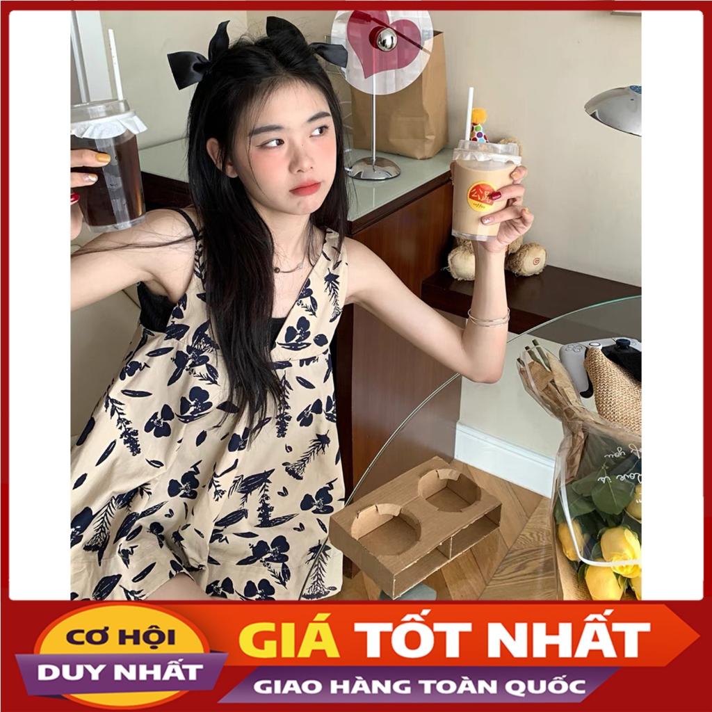 Set Áo 2 Dây Yếm Hoa Dáng Baby Doll Tiểu Thư M3122 - Violet | Shopee ...