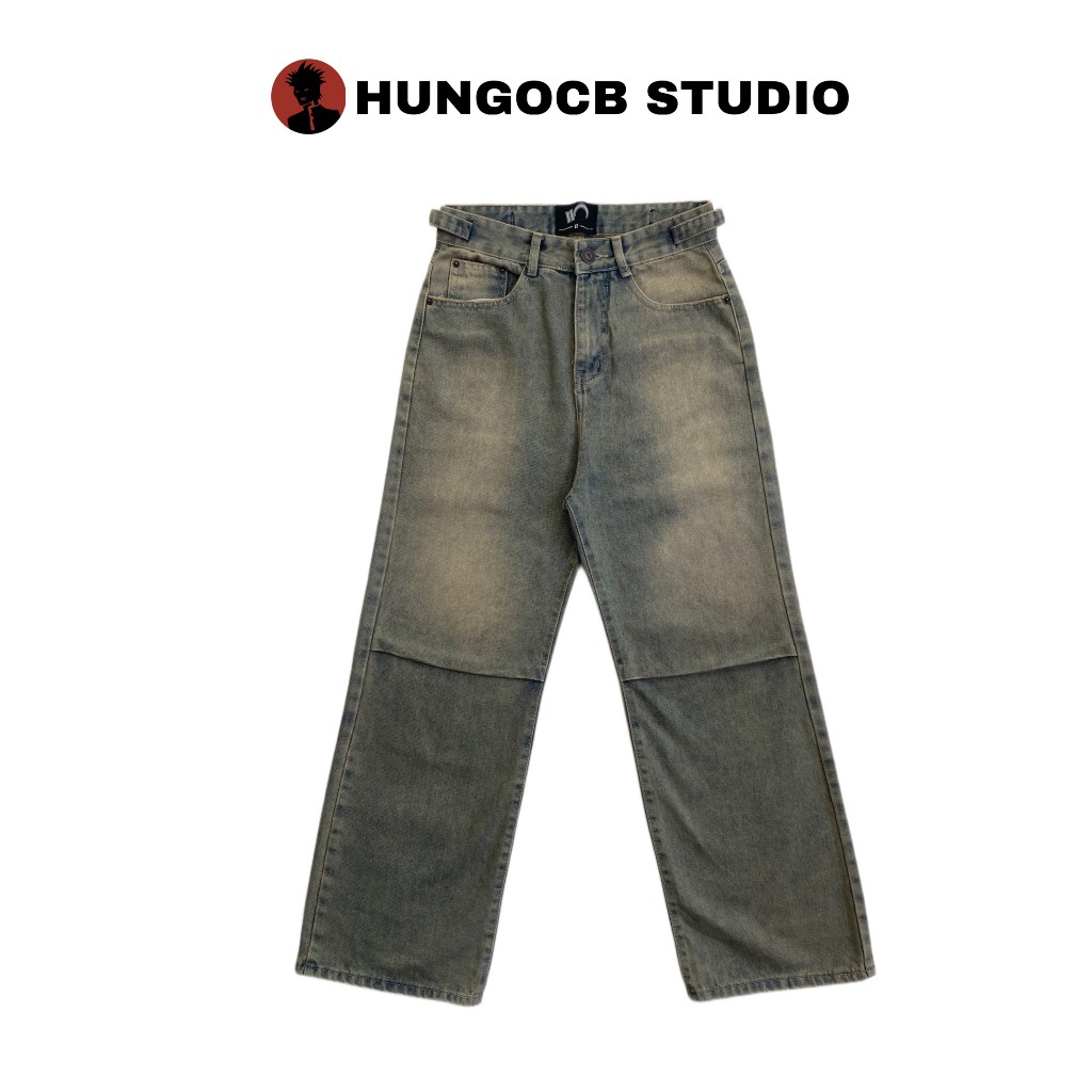 BAGGY JEANS WASHED PANTS SS23 (Lemon Vintage) - Quần Jeans BAGGY Ống ...