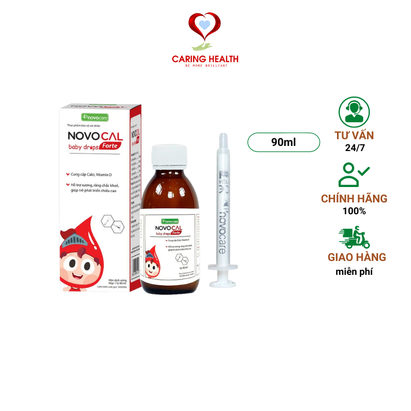 Canxi cho bé Novocal Baby Drops Forte - calci sữa bổ sung calci, D3 cho bé giúp xương chắc khỏe ...