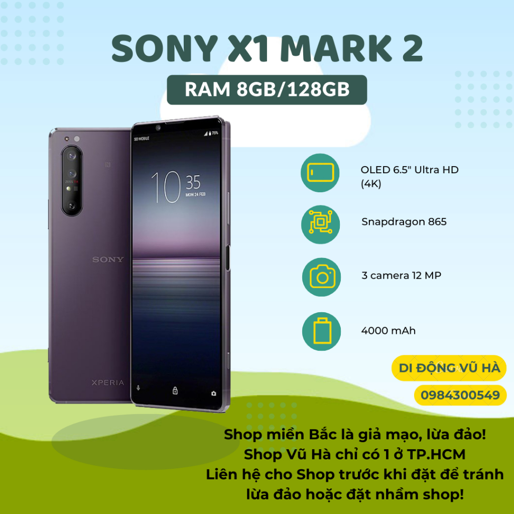 Điện thoại Sony X1 Mark 2 Ram 8/128 Snap 865 Máy đẹp áp căng | Shopee ...