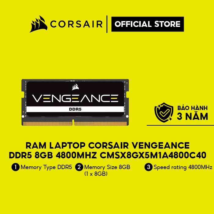 Ram Corsair cho laptop DDR5, 4800MHz-5600MHz 8GB-16GB-32GB SODIMM ...