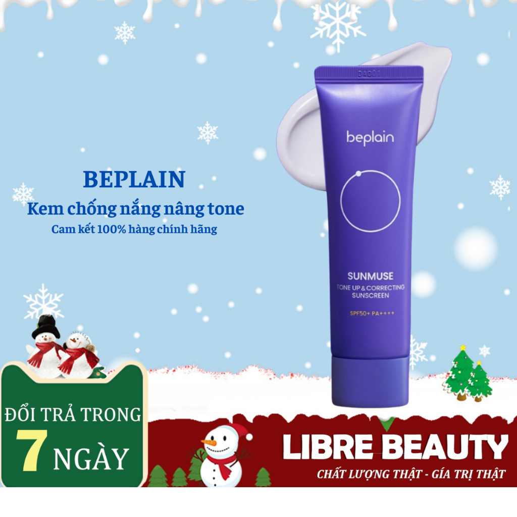 Kem chống nắng BEPLAIN Sunmuse lai Vật Lý & Hoá Học Nâng Tone & Hiệu chỉnh da SPF 50+ PA ...