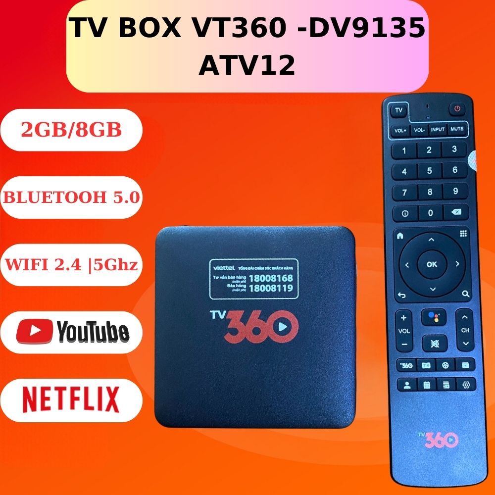Android TV360 Box Viettel HÀNG MỚI , cài rom ATV ,Mã box B866V2F ...