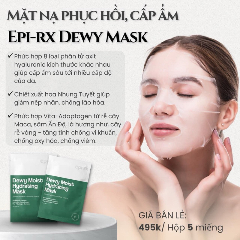 Mặt nạ cấp ẩm phục hồi nhà Epi-Rx Dewy Mask - Epirx Mask | Shopee Việt Nam