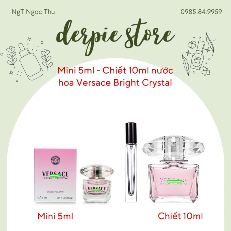 [ Mini 5ml / Mẫu 10ml ] Nước hoa nữ Versace Bright Crystal EDT - ngọt dịu | Shopee Việt Nam