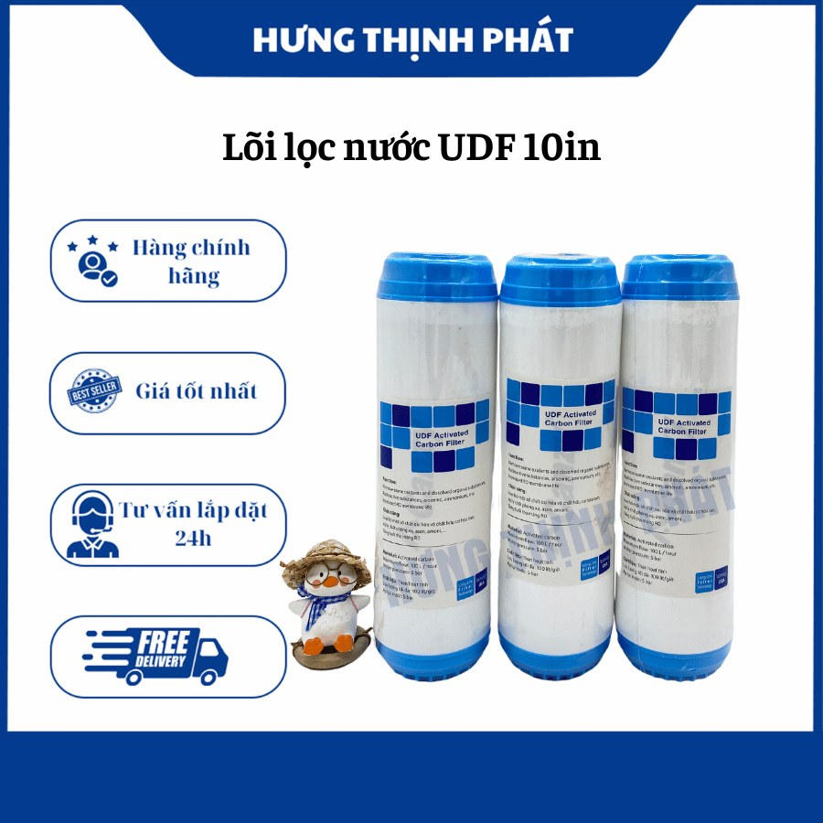 Lõi lọc nước UDF 10 inch - Tiêu chuẩn an toàn cho nước uống | Shopee Việt Nam