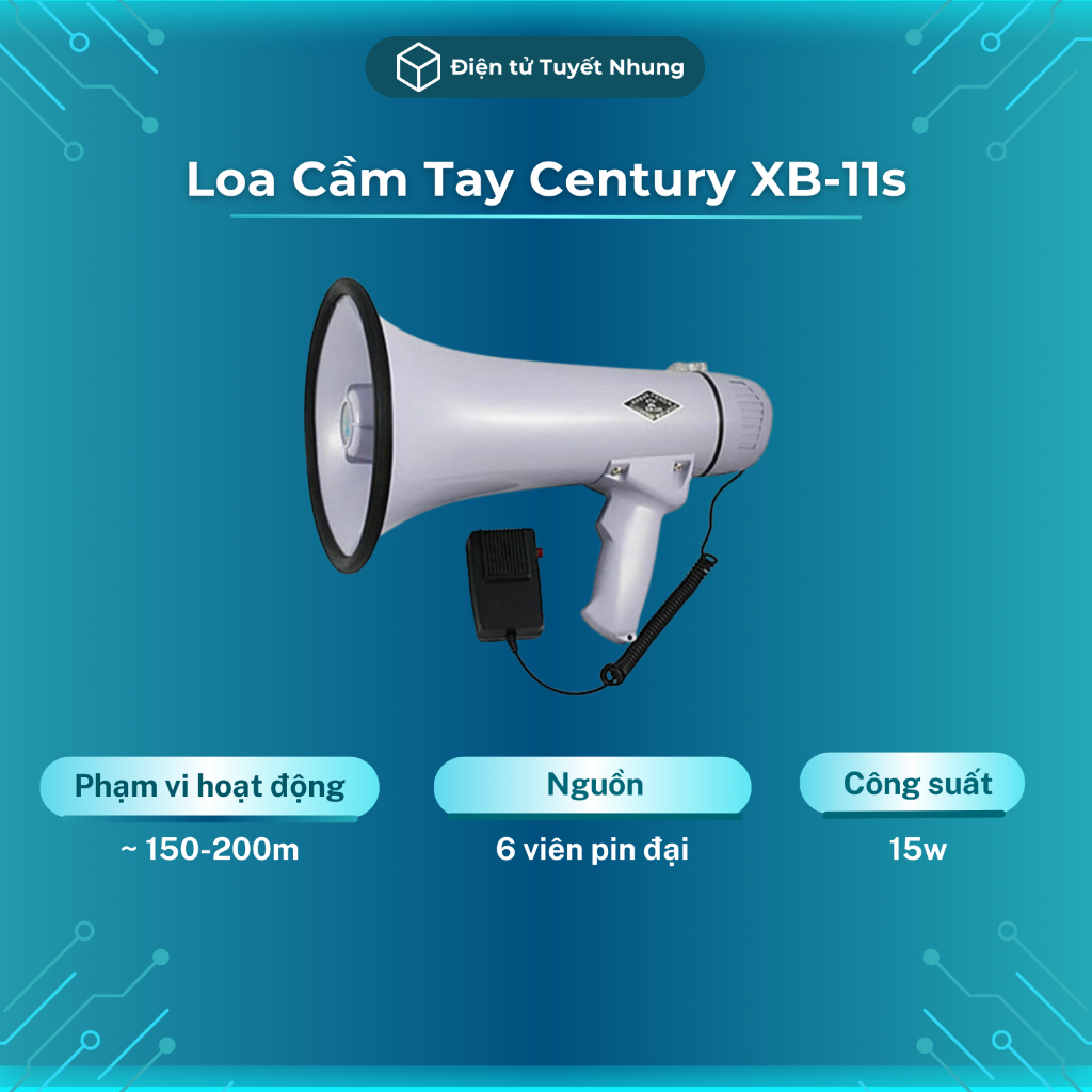 Loa Cầm Tay Century XB-11s Chính Hãng - Loa Phóng Thanh Cầm Tay CS 15w ...