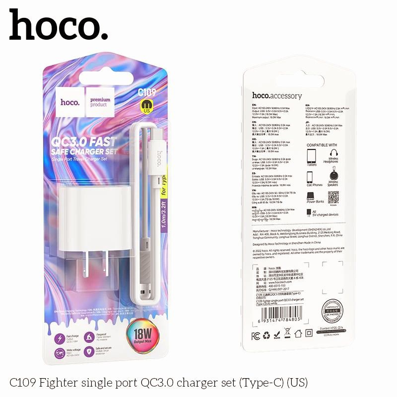 Sạc Nhanh QC 3.0 Hoco C109 -Dùng cho tất cả dòng máy | Shopee Việt Nam
