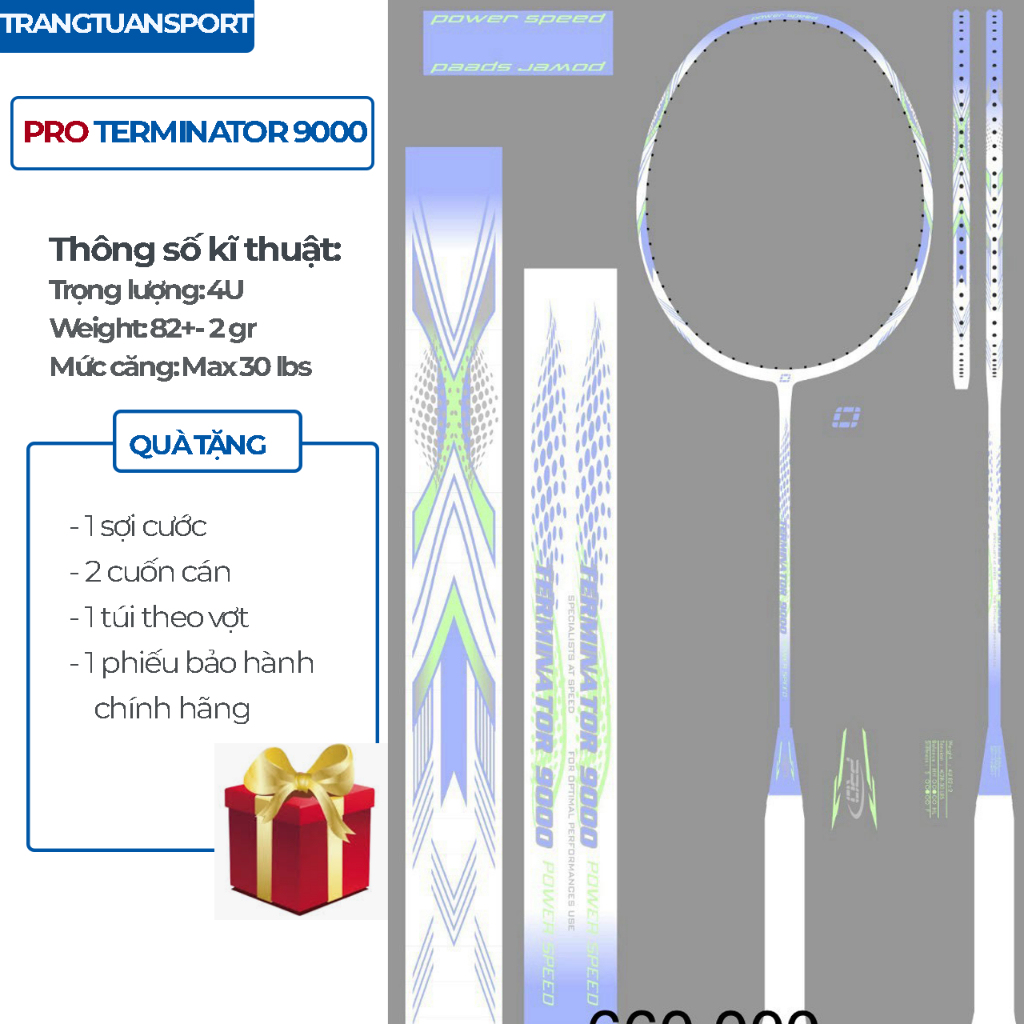 Vợt cầu lông Pro Terminator 9000- Chính hãng | Shopee Việt Nam