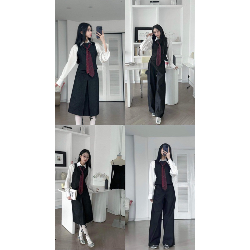 Ari Set ( Ver 2) Set gile bò thiết kế trendy ống rộng đứng form ...