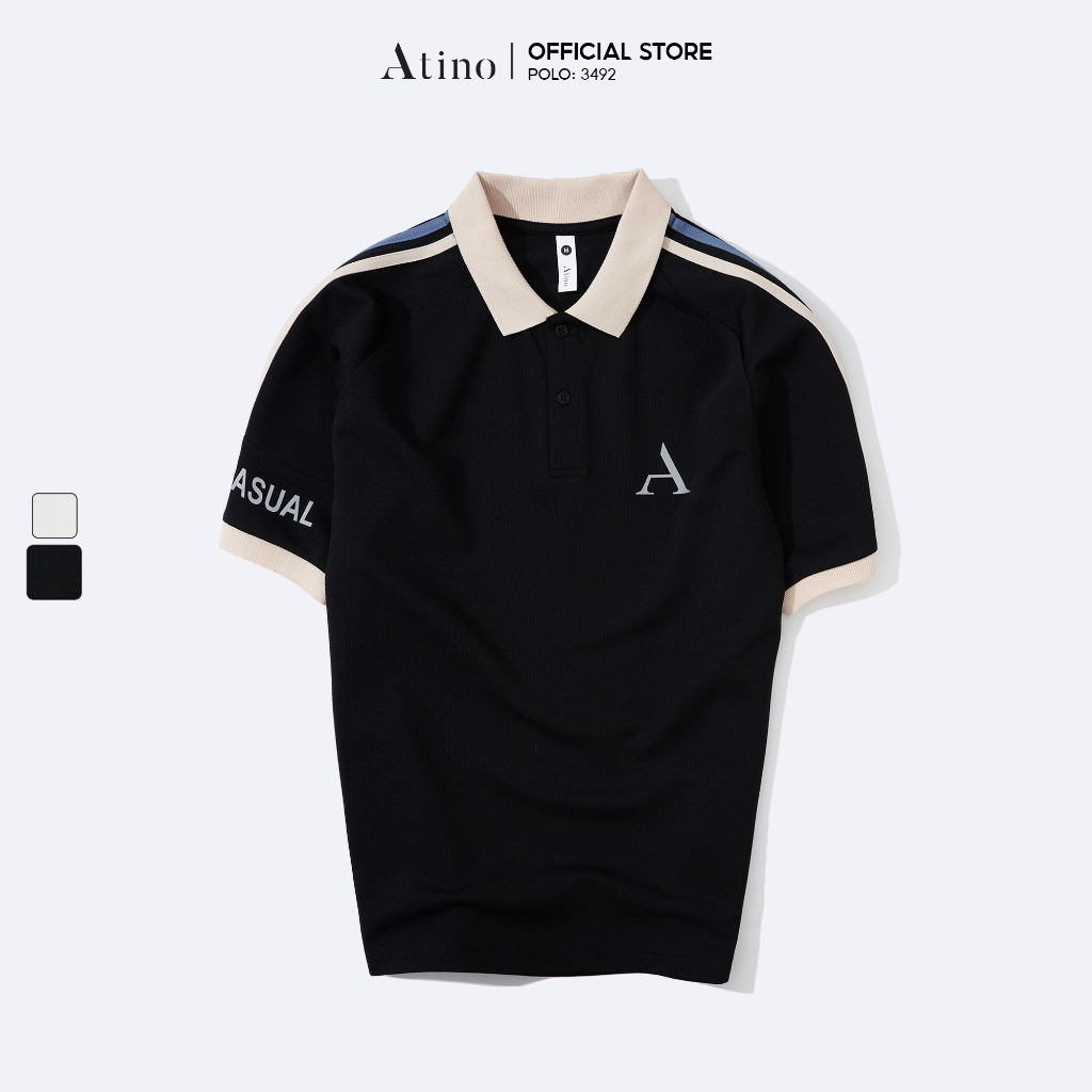 Áo Polo Nam Casual ATINO vải cá sấu Cotton cao cấp trẻ trung chuẩn form ...