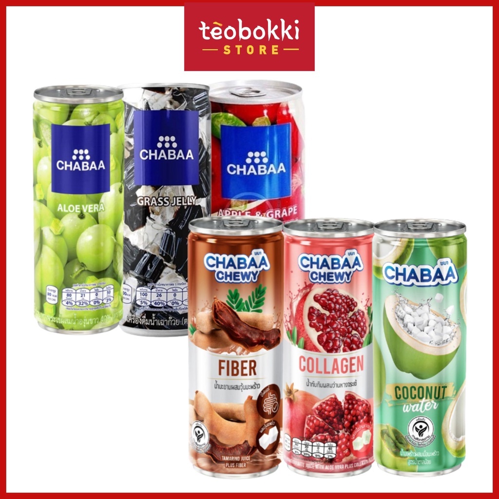 Nước trái cây Chabaa Thái Lan nhiều vị lon 230ml | Shopee Việt Nam