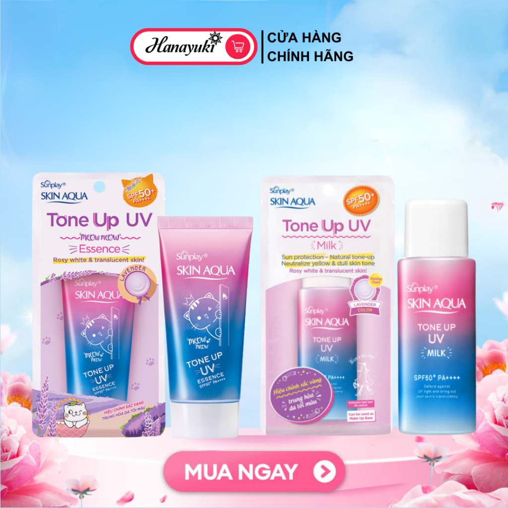 Kem chống nắng hiệu chỉnh sắc da Sunplay Skin Aqua Tone Up UV Milk SPF50+ PA++++ 50g | Shopee ...