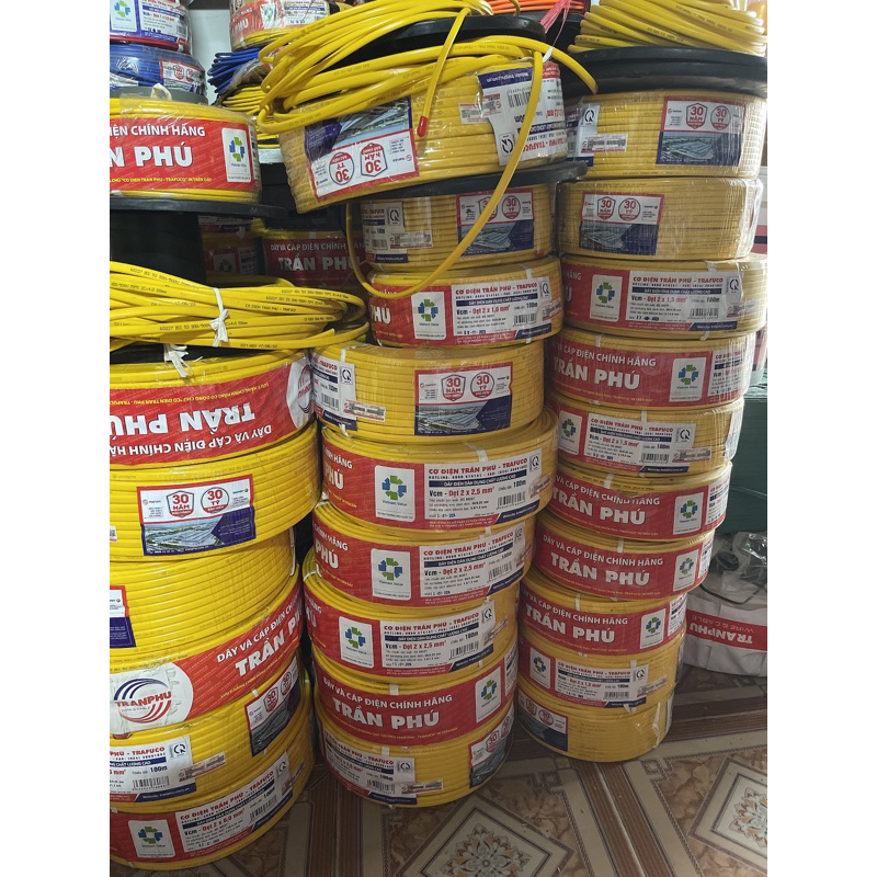 Dây điện đôi trần phú(chính hãng) 2x0,75/ 2x1/2x1,5/2x2,5/2x4 | Shopee Việt Nam