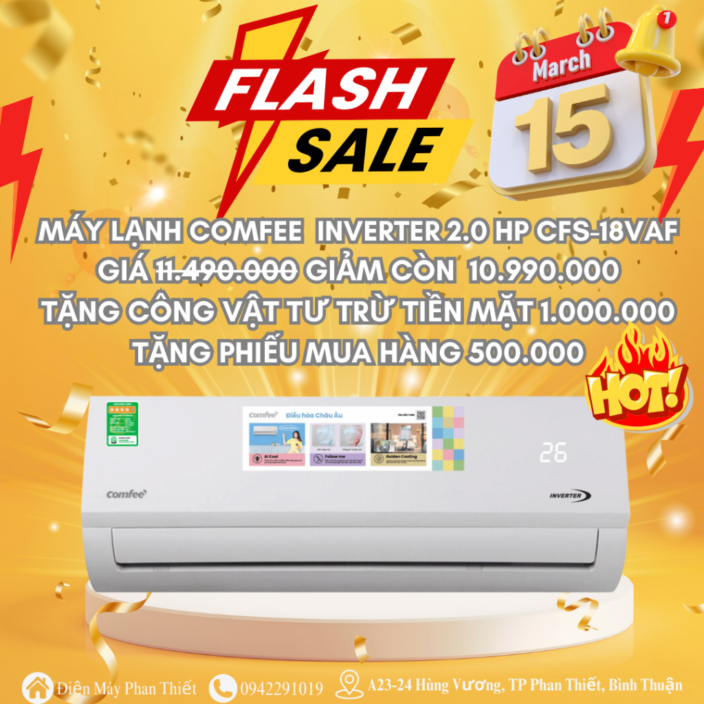 Máy lạnh Comfee 2.0 HP CFS-18VAF Điều hòa Châu Âu - Xuất xứ Thái Lan- Bảo hành 2 năm | Shopee ...