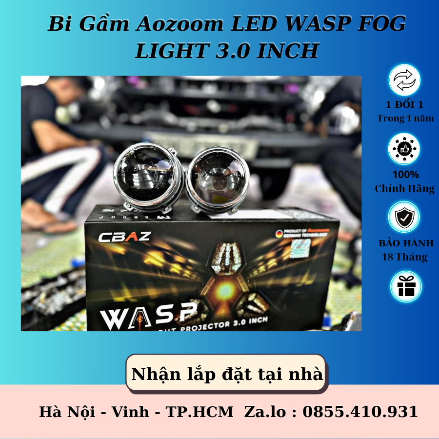 Bi Gầm Aozoom LED WASP FOG LIGHT 3.0 INCH | Shopee Việt Nam