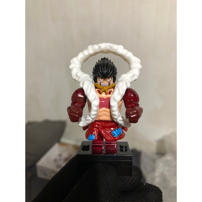 Lego custom minifigure: Luffy gear 4 Bounceman (One Piece) | Shopee ...