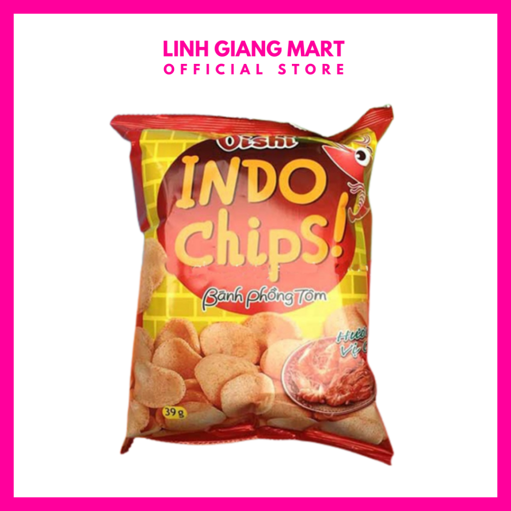 Oishi Indo Chips! - Snack Bánh Phồng Tôm Hương Vị Cay - Gói 32g ...