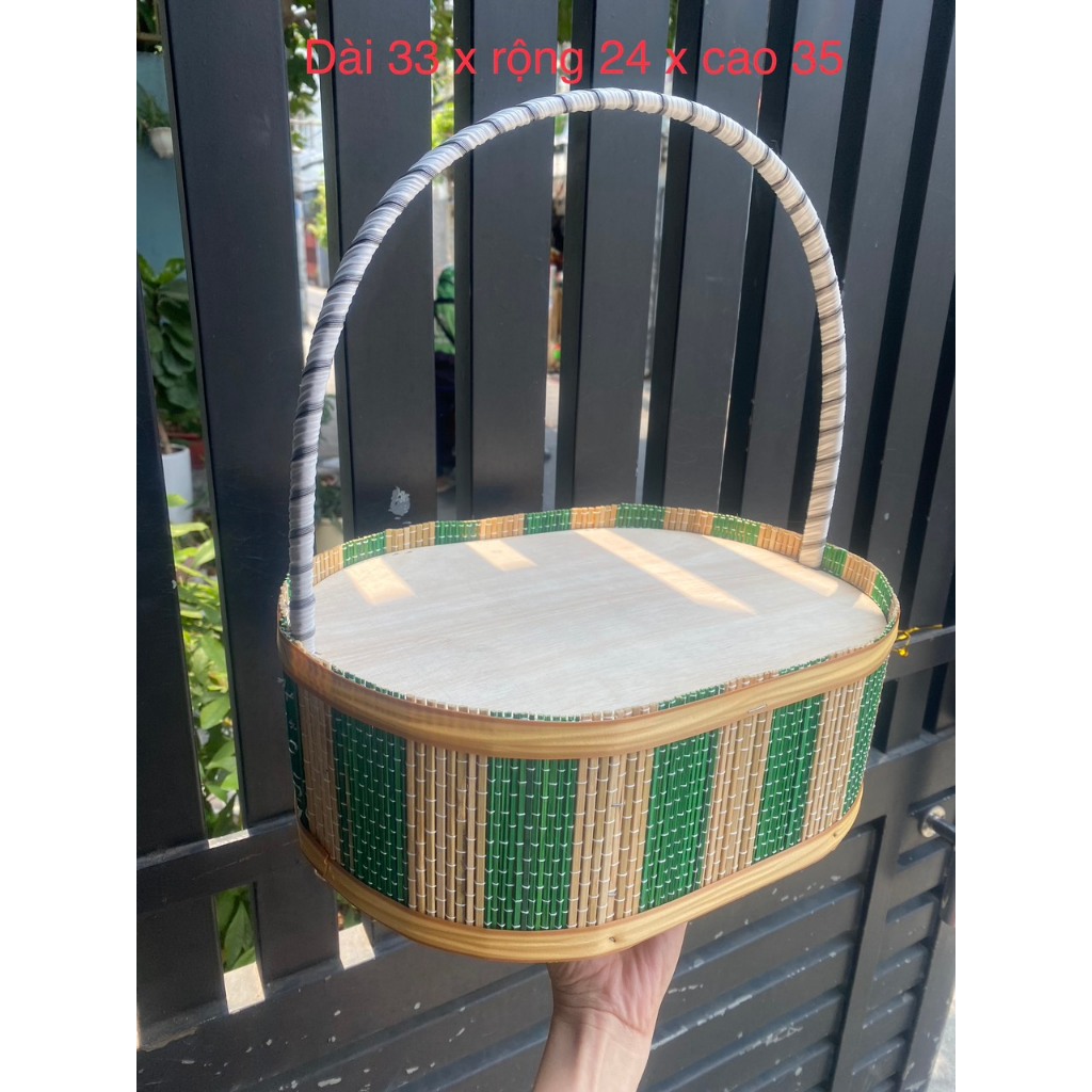 Giỏ mành tre đựng trái cây, đựng quà tết | Shopee Việt Nam