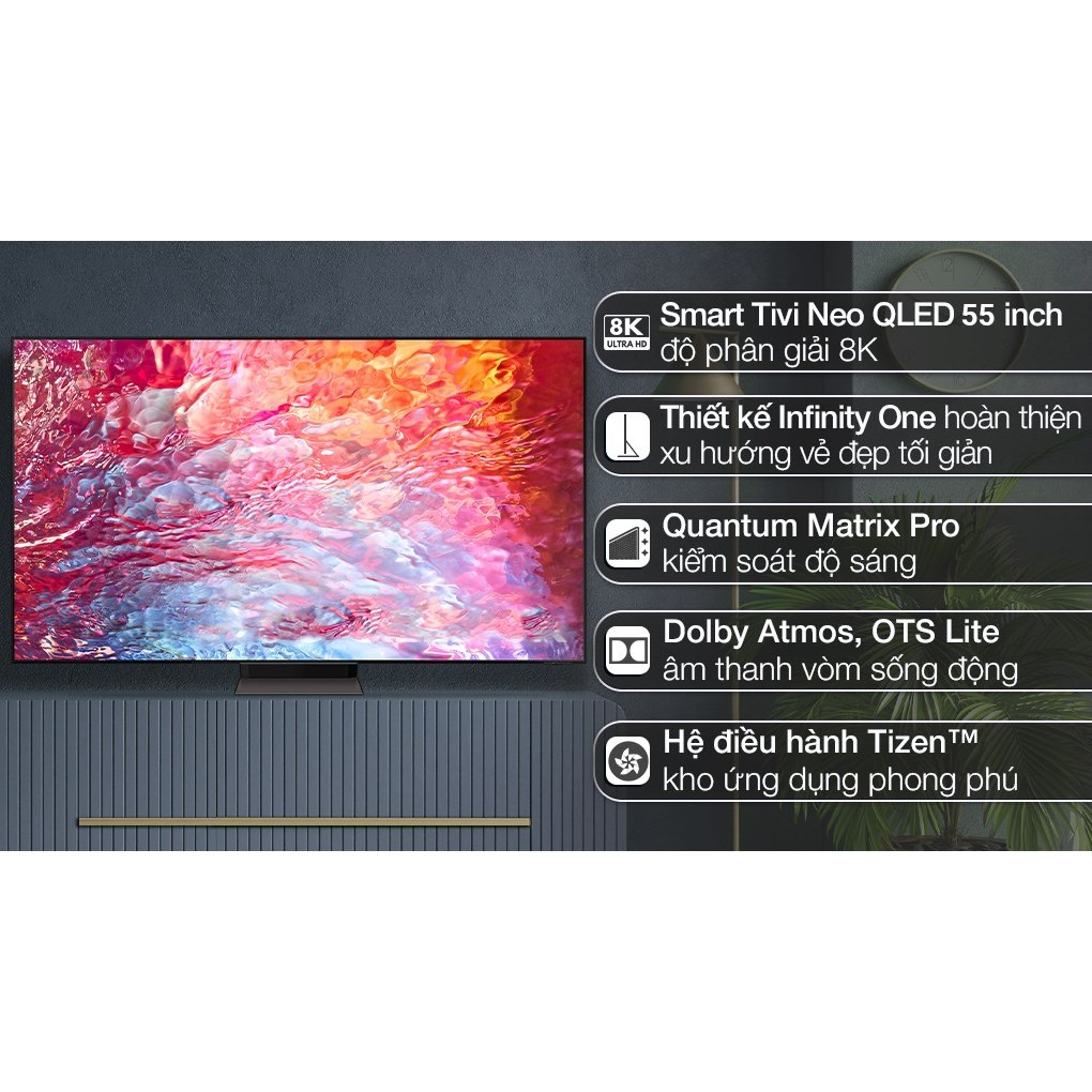 Smart Tivi Neo QLED 8K 55 inch Samsung QA55QN700B 2022 - Điện Máy Kho Rẻ | Shopee Việt Nam