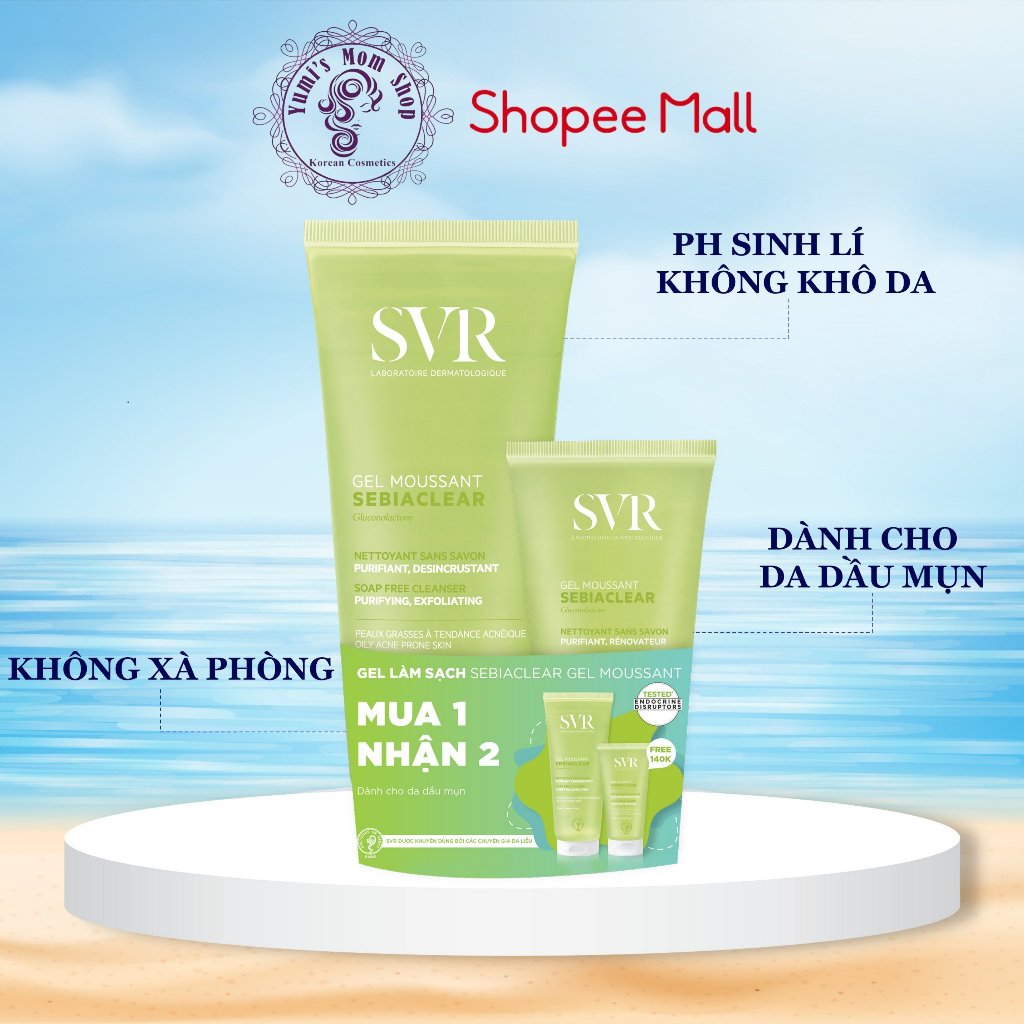 Sữa Rửa Mặt SVR Cho Da Dầu Mụn - SVR Sebiaclear Gel Moussant 55ml-200ml ...