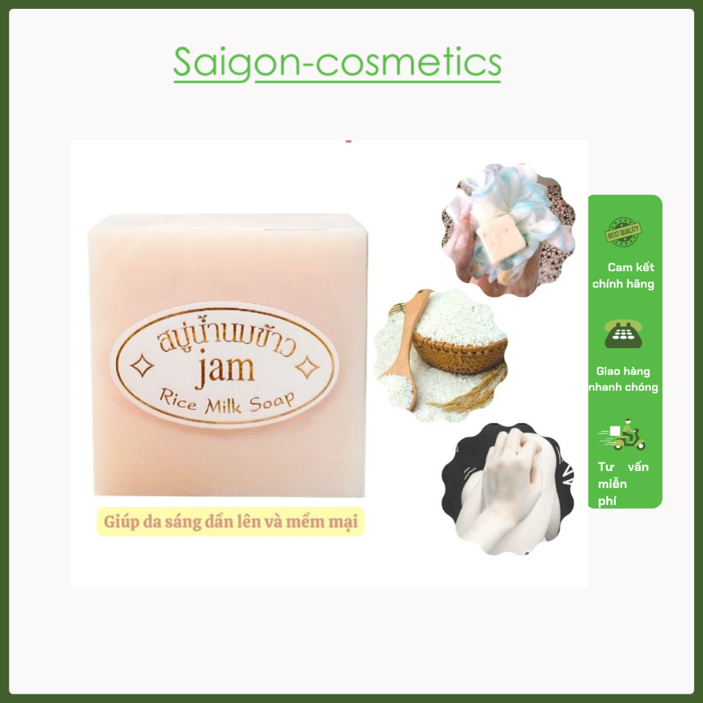 Xà Phòng Cám Gạo Thái Lan JAM Rice Milk Soap 65g | Shopee Việt Nam