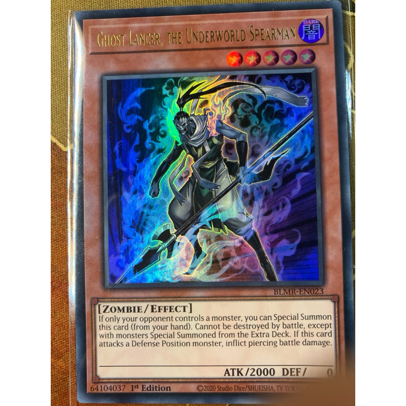 [LiLy_Yugioh] Lá bài Ghost Lancer, the Underworld Spearman - BLMR-EN023 ...