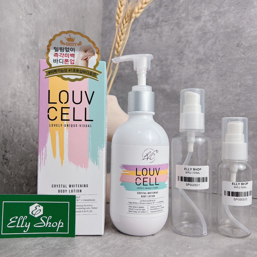 Sữa Dưỡng Thể Trắng Da Nâng Tone Louv Cell Crystal Whitening Body ...