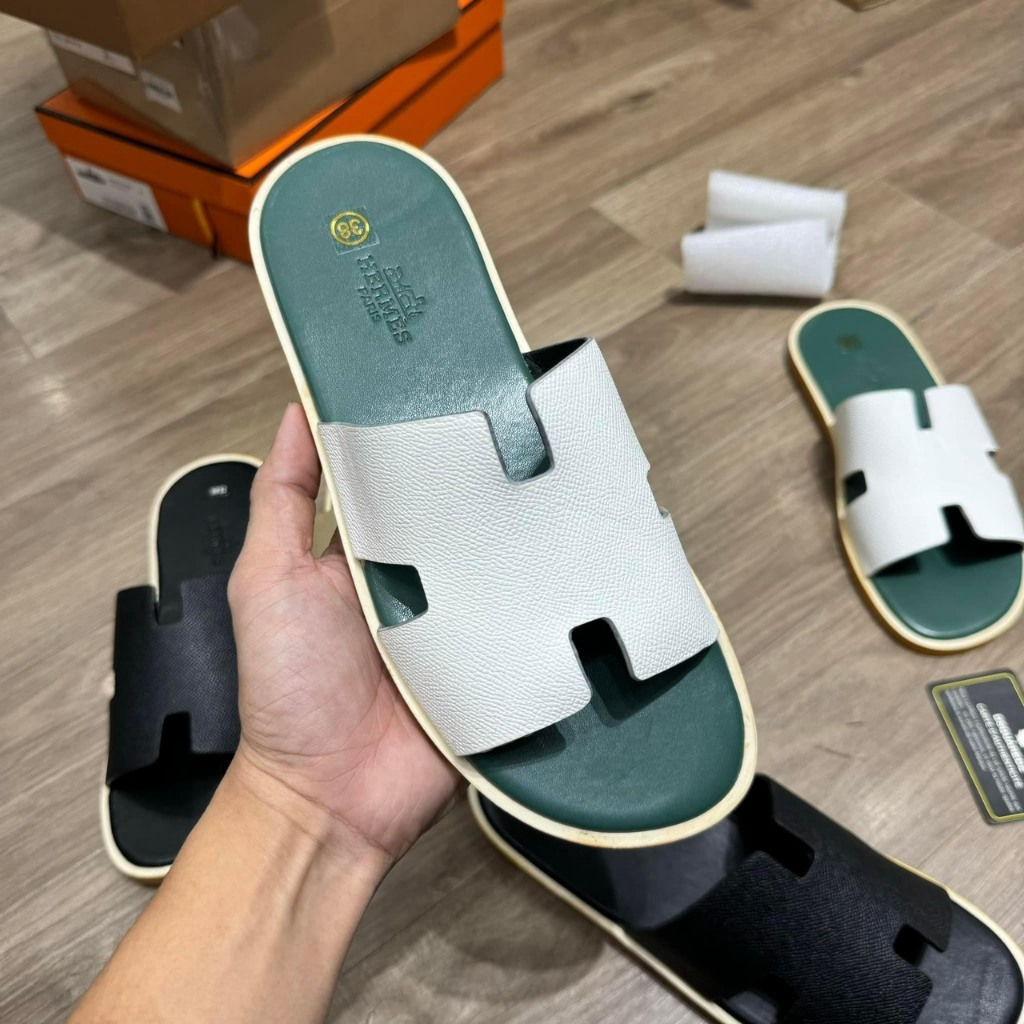 Dép HM quai da thật đế phip gỗ (hàng siêu cấp), Dép Hermec | Shopee ...