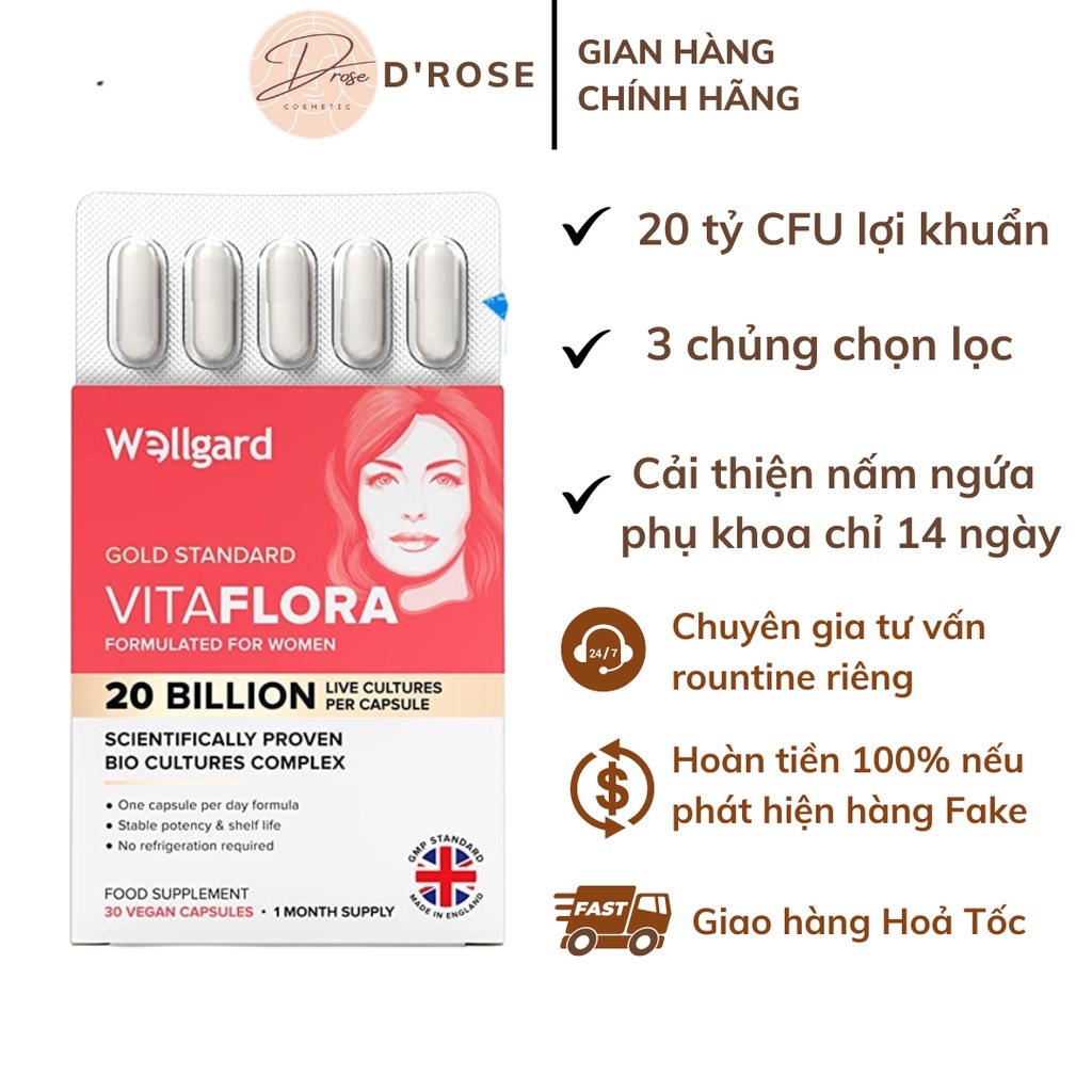 Men Vi Sinh Phụ Khoa Dành Chop Phụ Nữ 20 Tỷ Cfu Lợi Khuẩn Vitaflora ...