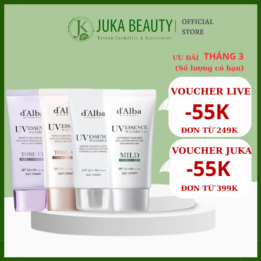 Kem chống nắng D'Alba Waterfull Essence/ MILD/ TONE UP/ PURPLE Sun ...