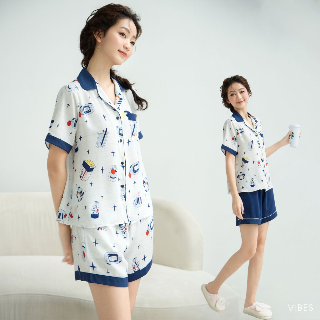 VIBES Pijama ngắn Happy Py Set | Shopee Việt Nam