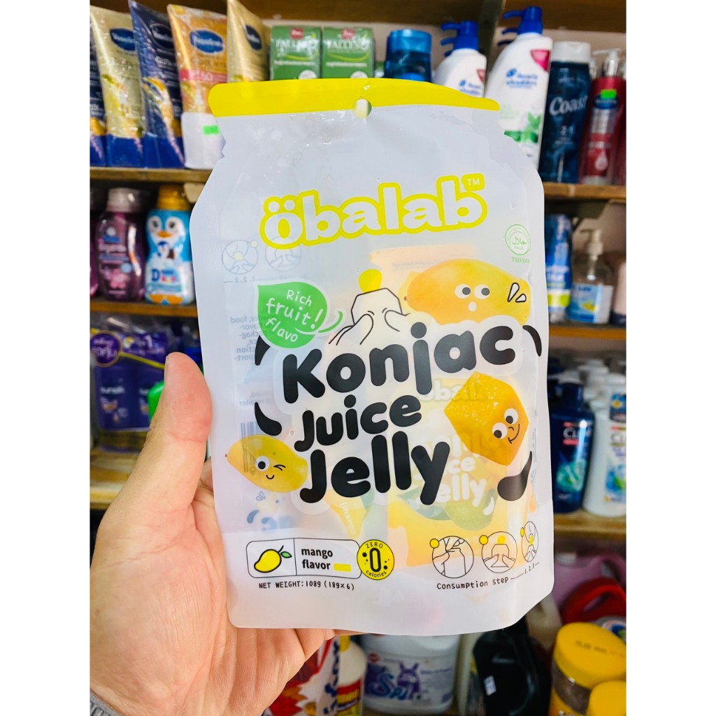 [Combo 3 gói] Thạch trái cây Obalab Konjac Juice Jelly 108g (6 túi x 18g) 3 vị Xoài - Đào - Việt ...