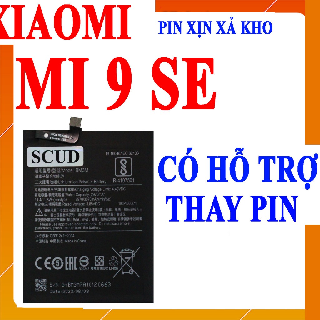 Pin Zin Hãng Scud dành cho điện thoại Xiaomi Mi 9 SE/Mi9 SE - BM3M dung ...