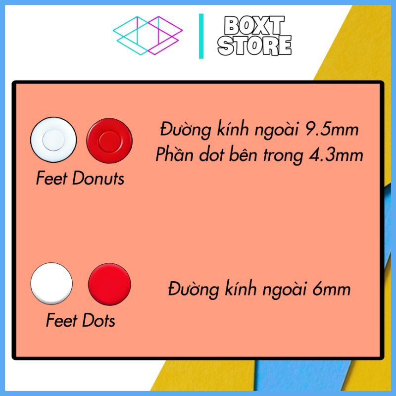 Mouse Feet Dots PTFE WHITE ICE Chấm Tròn Cho Chuột Gaming - Feet ...